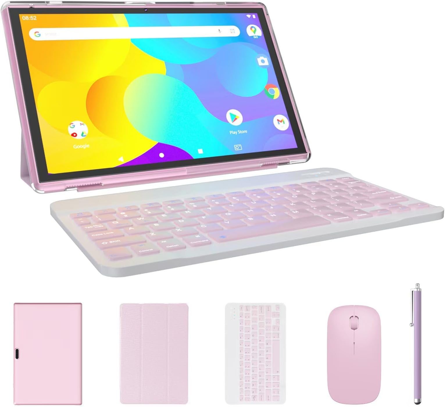 ATOZEE Tablet 2 in 1 Android 14 Tablets with Keyboard 10 inch Tabletas ...