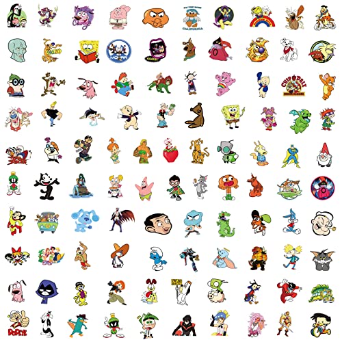 Classic 90s Cartoon Stickers, 100PCS Fun and Cute Stickers, Various ...