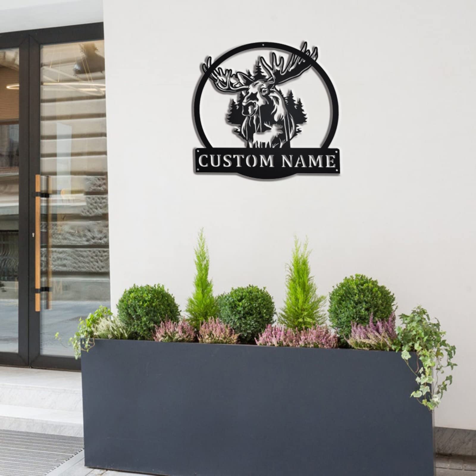 Moose With Name Outdoor Signs