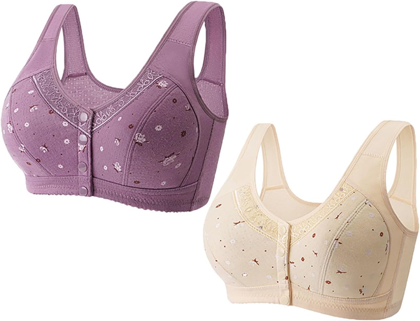 Paquete de 2 brasieres de margarita para mujeres mayores, sujetadores ...