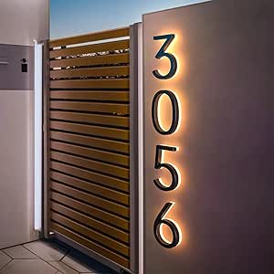 Amazon.com: House Numbers for Outside Light Up, Large Customizable LED ...