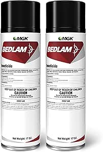 Amazon.com: Bedlam - Spray para chinches (2 latas de aerosol) : Salud y ...