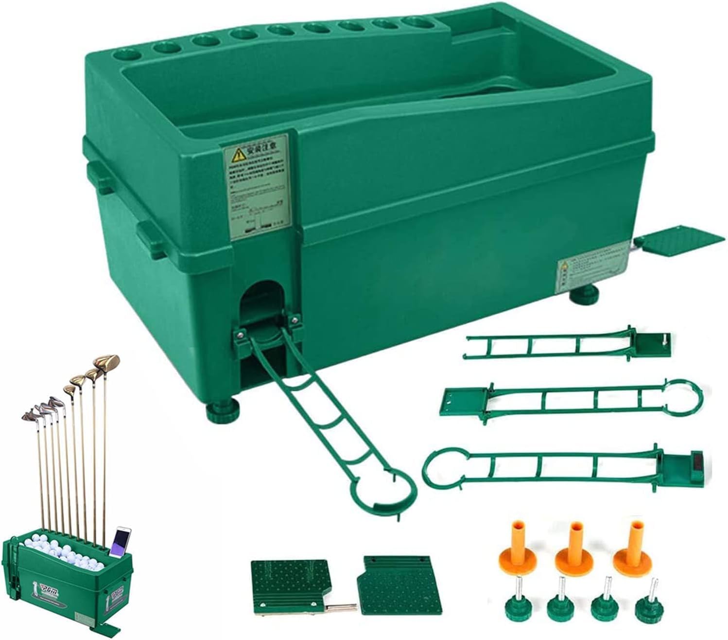 Amazon.com : Golf Ball Dispenser,Green Powerless Automatic Tee Up ...