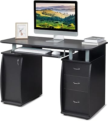 Amazon.com: Techni Mobili Small Computer Desk in Gray : Home & Kitchen