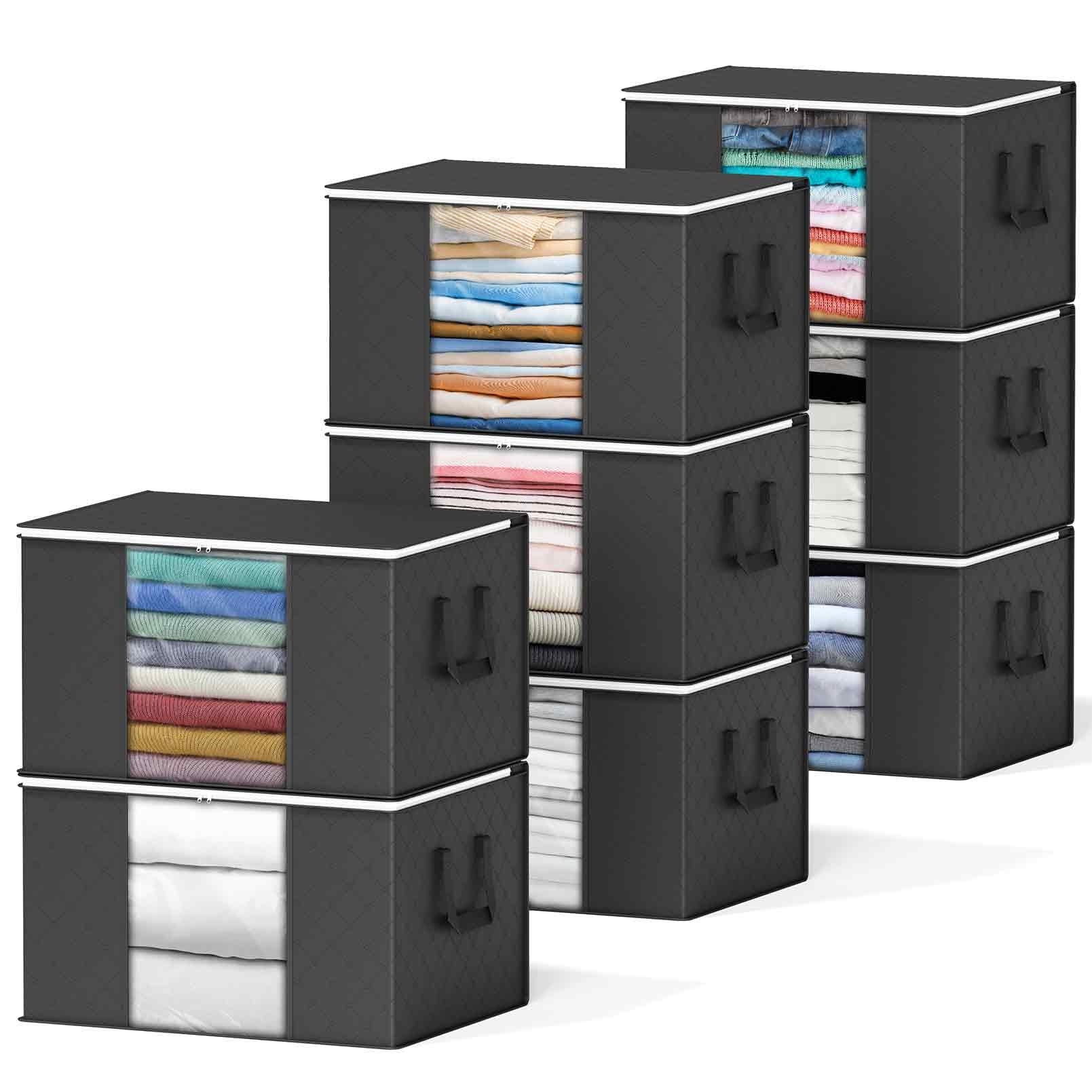 Amazon.com: SpaceAid 8 Pack 90L Clothing Storage Bags, Heavy Duty ...