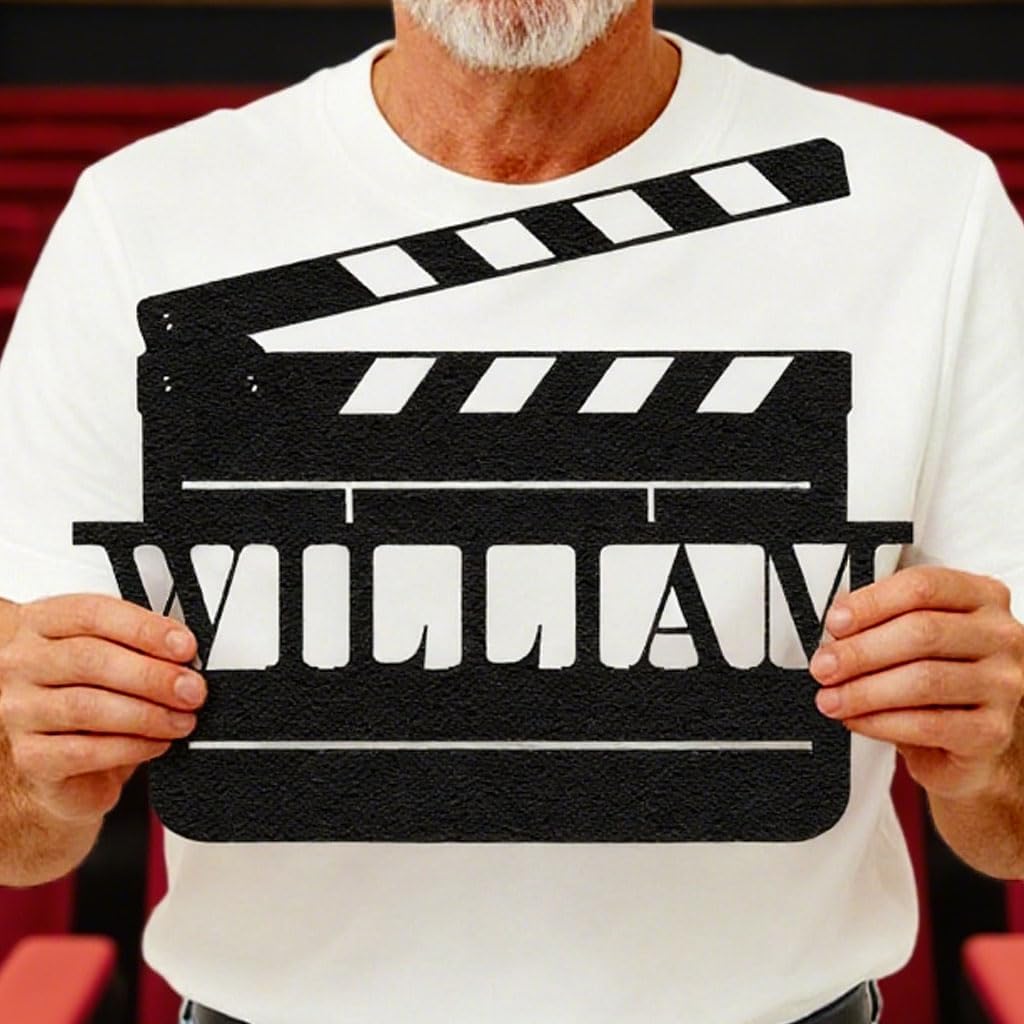 Amazon.com: Custom Clapperboard Metal Wall Sign – Personalized Movie ...