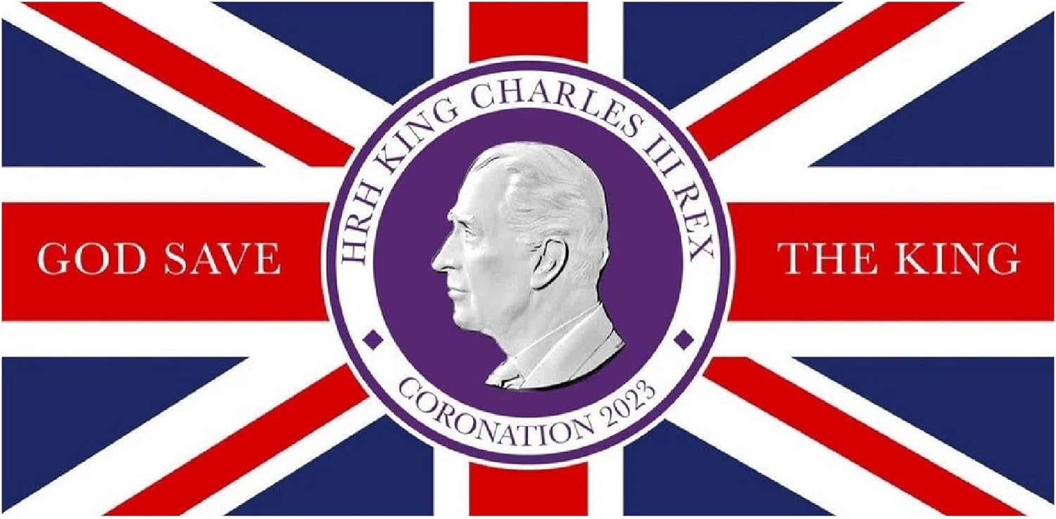 Lixure King Charles Flag British Flag 3×5 FT(90cm×150cm), Kings ...