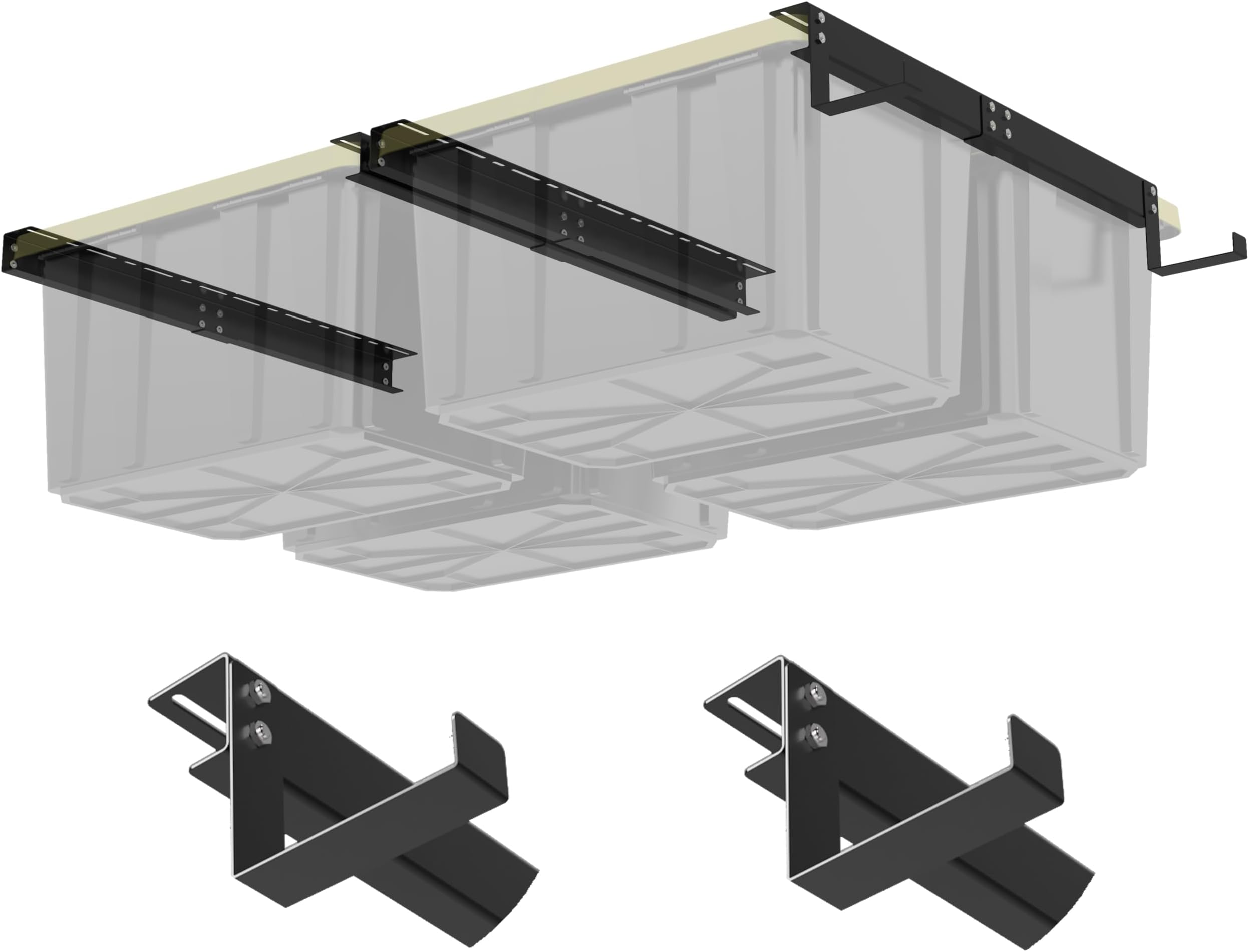 Amazon.com: Overhead Bin Rack - Ceiling Mount Overhead Garage Storage ...