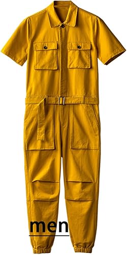 Traje de vuelo unisex de manga corta con botones frontales, overol de ...