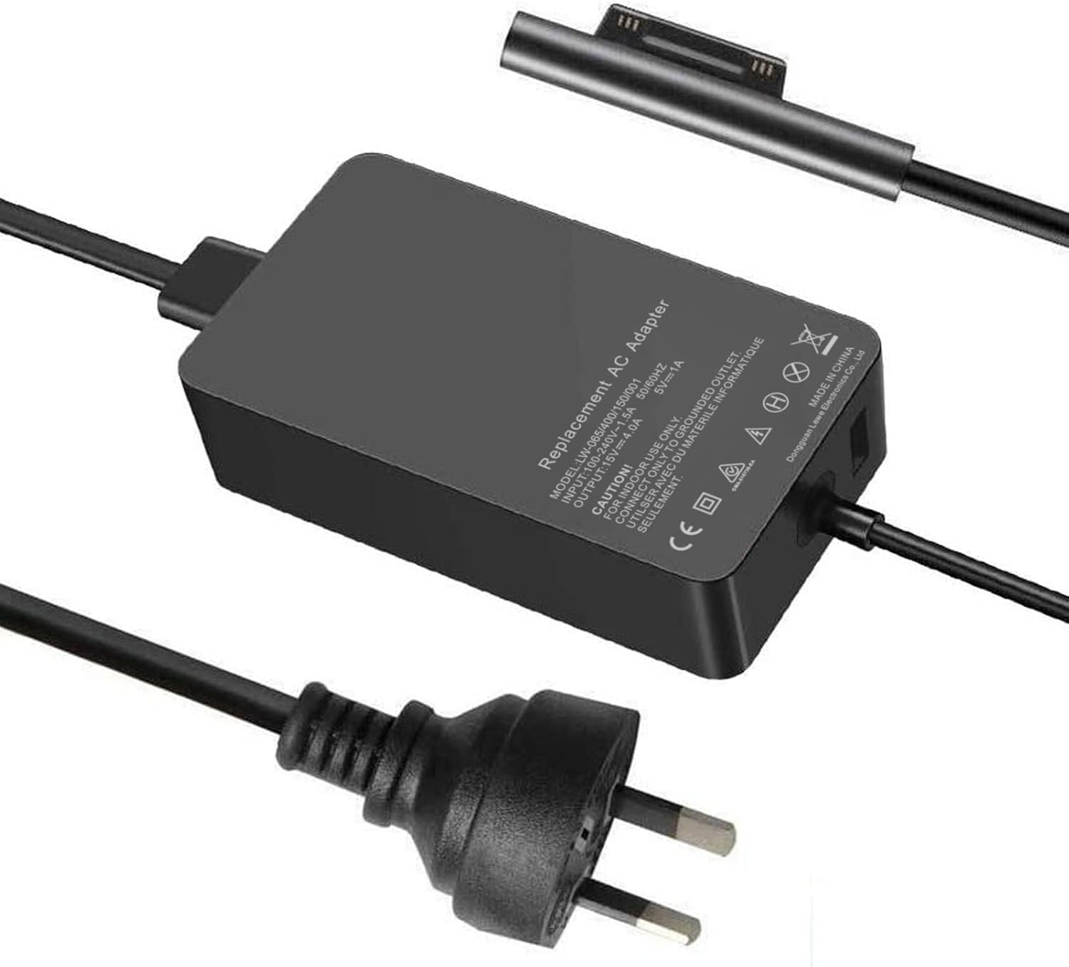 65W Power Adapter Charger for Microsoft Surface Pro X Pro 7 Pro 6 Pro 5 ...