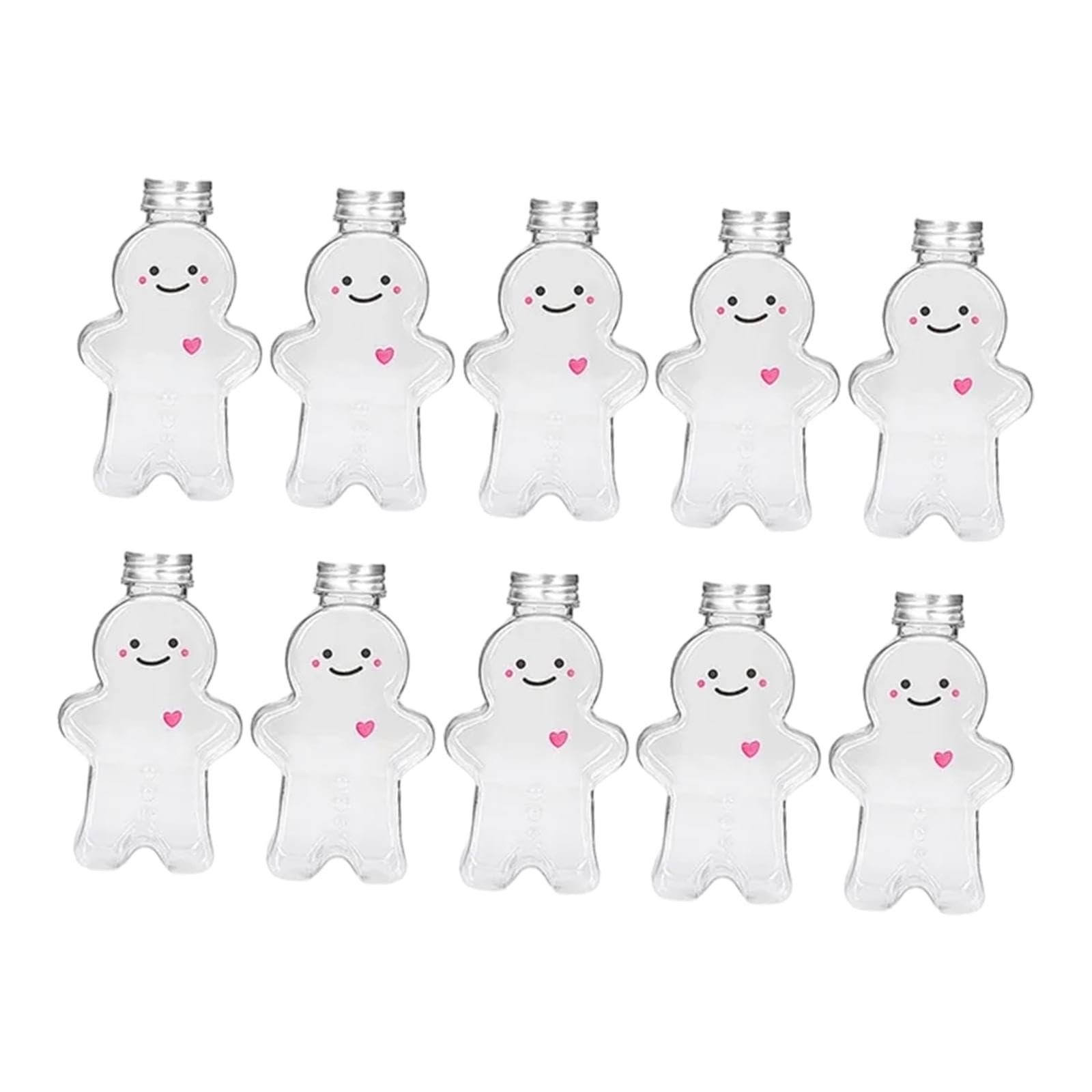 Amazon.com: Bothyi 10x Empty Juice Bottles Cartoon Gingerbread Man ...
