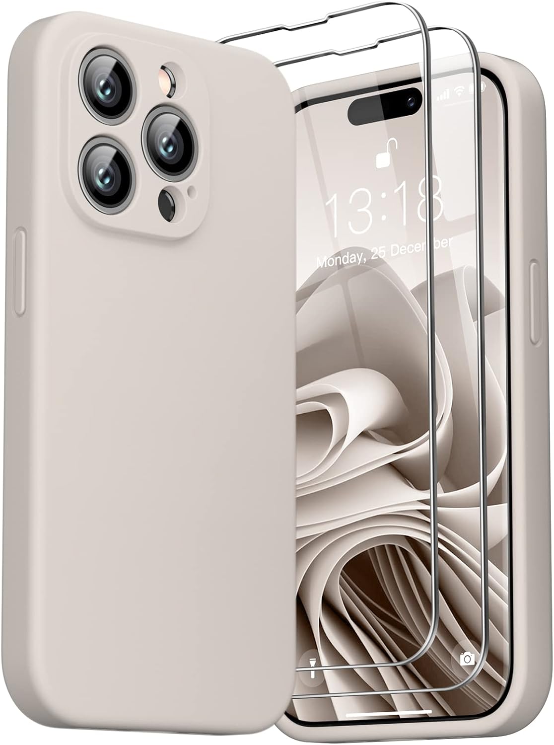 GOODVISH 3 in 1 Designed for iPhone 14 Pro Silicone Case 2022, with 2 ...