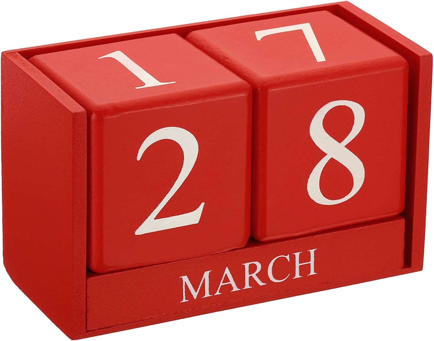 Amazon.com : PATIKIL Vintage Wood Block Perpetual Calendar, Reusable ...