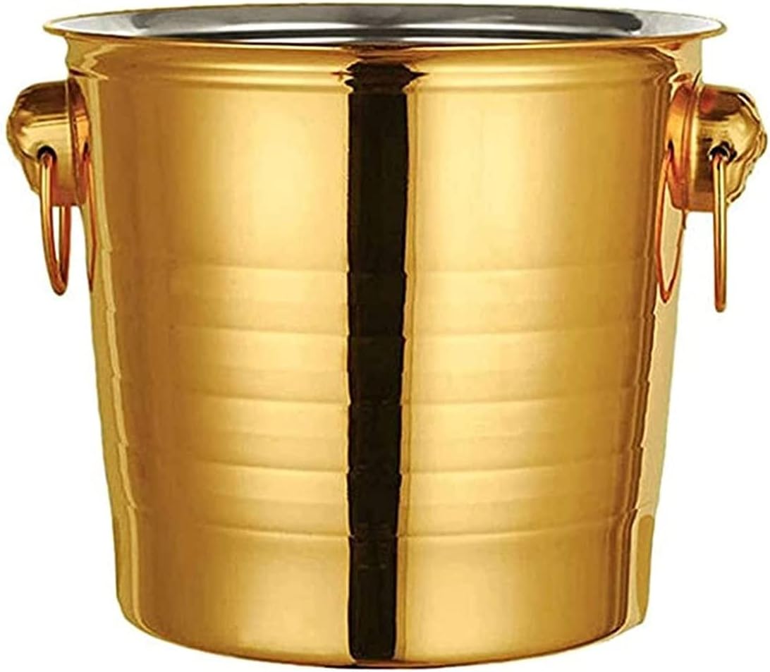 Amazon.com: Stainless Steel Ice Bucket Thick Ice Holder Container for ...