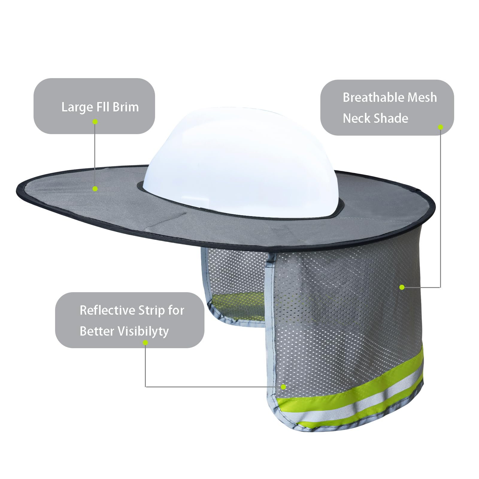 Snapklik.com : Topbuti Hard Hat Sun Shield Full Brim Mesh Sunshade ...