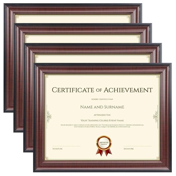 Buy Memory Island 8.5x11 Document Frames,Real Glass Fronts, 4 Pack ...