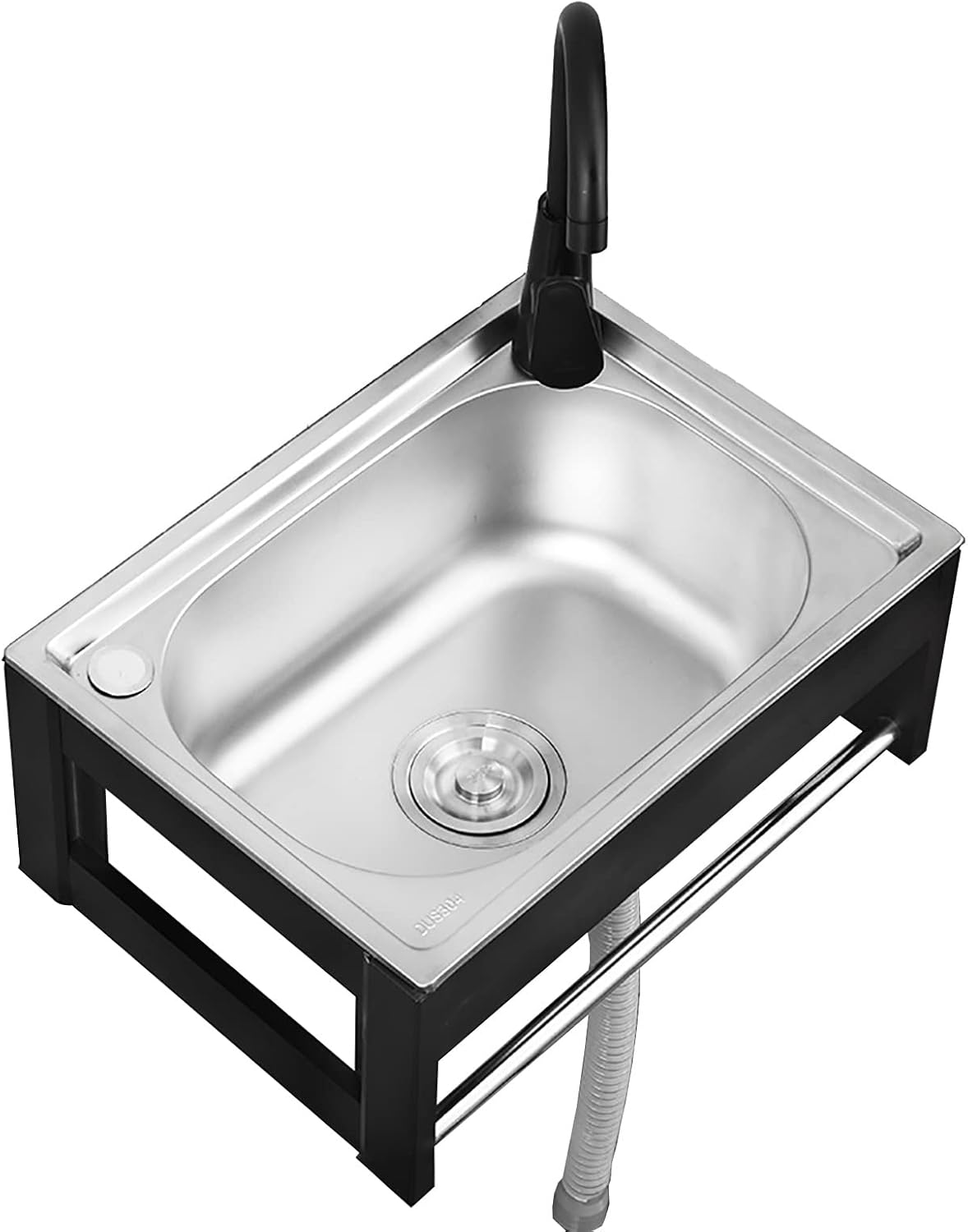 Piccolo Lavello Singolo da Cucina Semplice Lavabo sospeso con Rubinetto ...