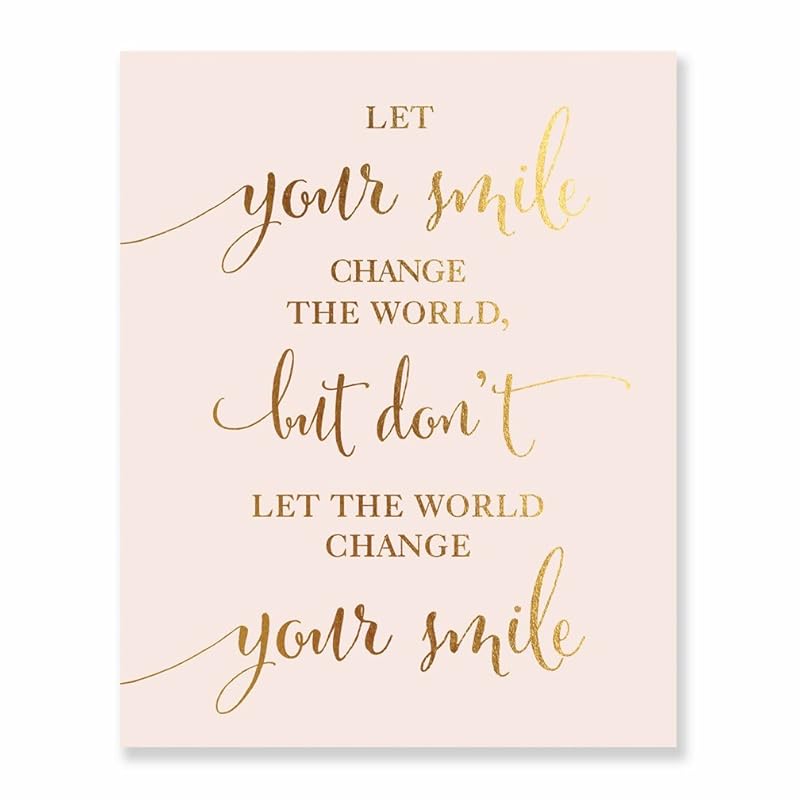 Amazon.com: Home, Office, Classroom Wall Art Print "Let Your Smile ...