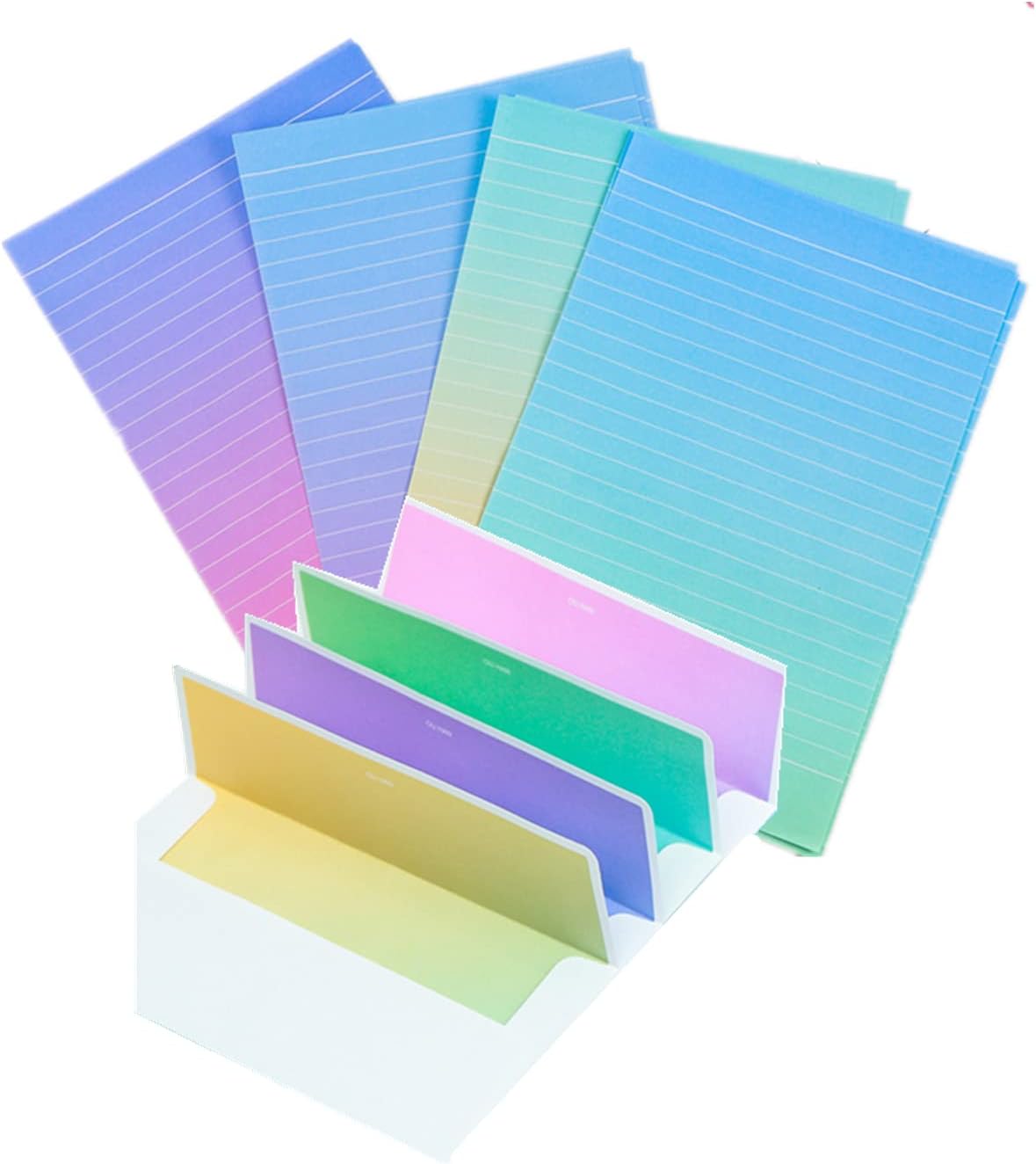 48 Color Stationary Paper with Envelopes Set, (32 Sheets Writing Paper ...