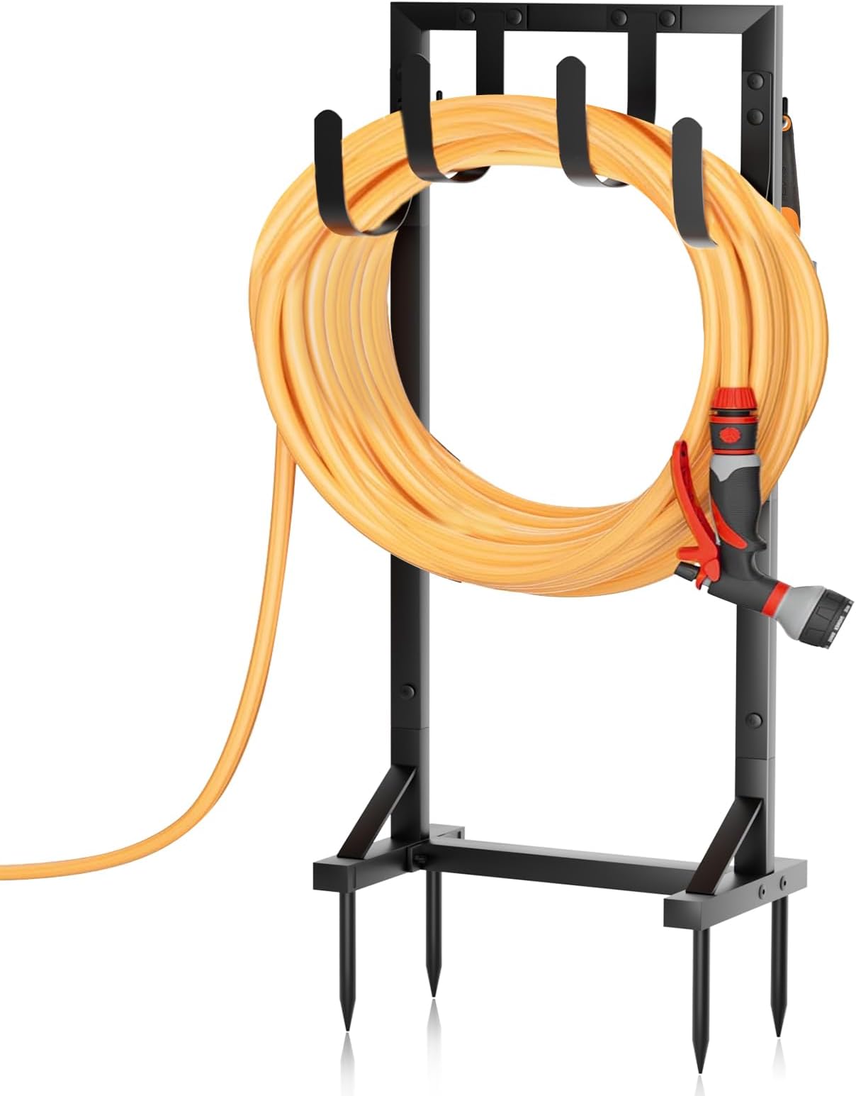 Amazon.com: MEXMIODY Heavy Duty Metal Garden Hose Holder – 4-Hook ...