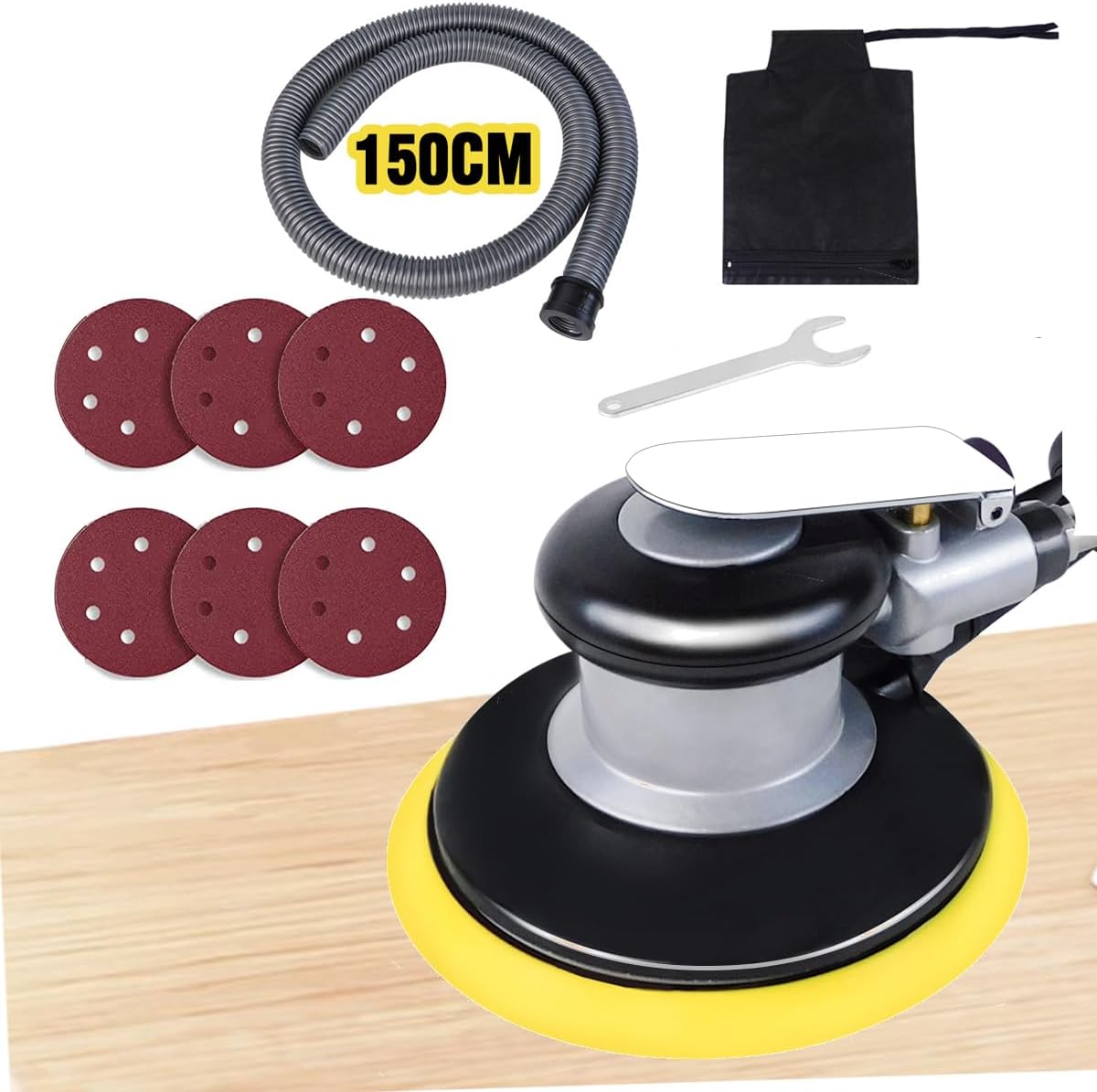 Lijadora Orbital Neumática 6'' Pulgadas, Lijadora Orbital Industrial ...