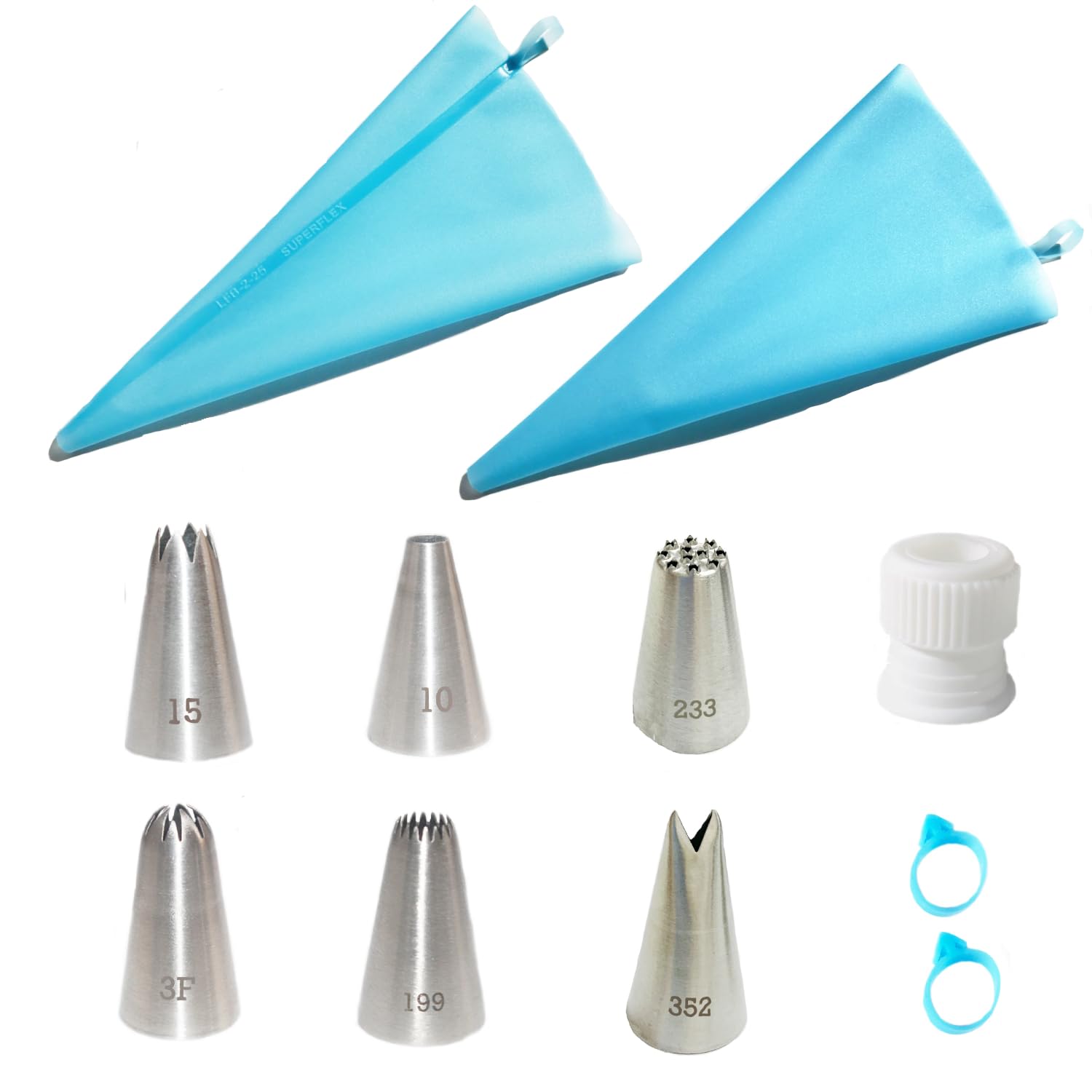 Amazon.com: Piping Bags and Tips Set,11pcs Cake Decorating Kit with ...