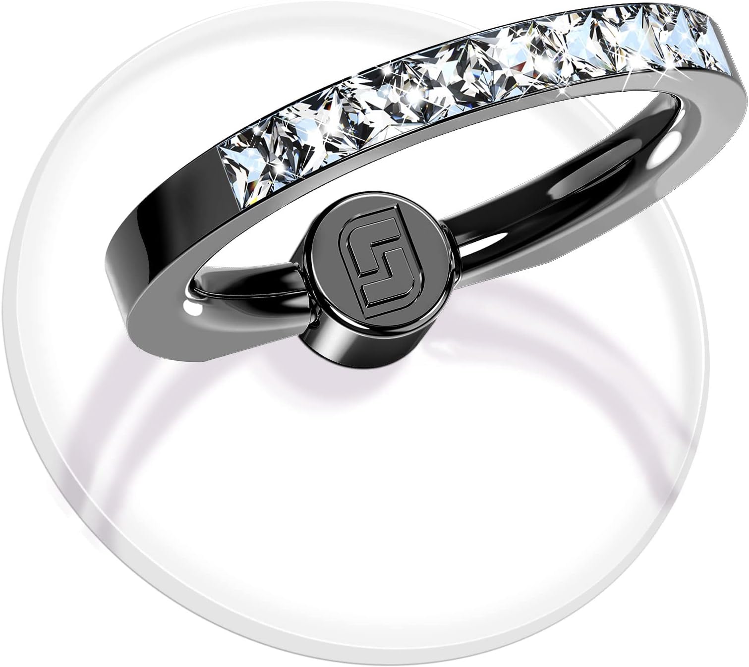 Amazon | 透明 スマホリング 2 個セット Jsoerpay ダイヤモンド 360°回転 バンカーリング 落下防止 指輪型 スタンド機能 ほとんどのスマホ タブレット ケースと互換性 ...