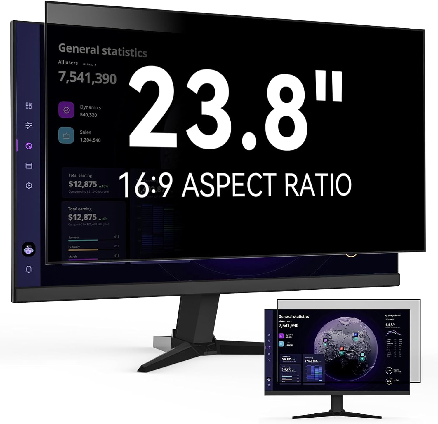 Amazon.com: 23.8 Inch Computer Privacy Screen Filter for 16:9 ...