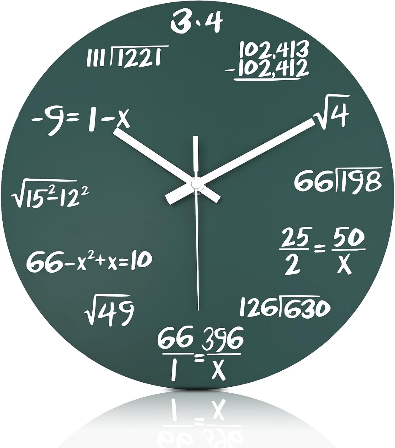 Amazon.com: Crosstime Digital Wall Clock Green Math Clock, Unique Wall ...