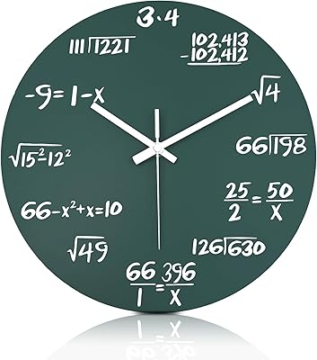 Amazon.com: Timelike Math Clock, Unique Wall Clock Modern Design ...