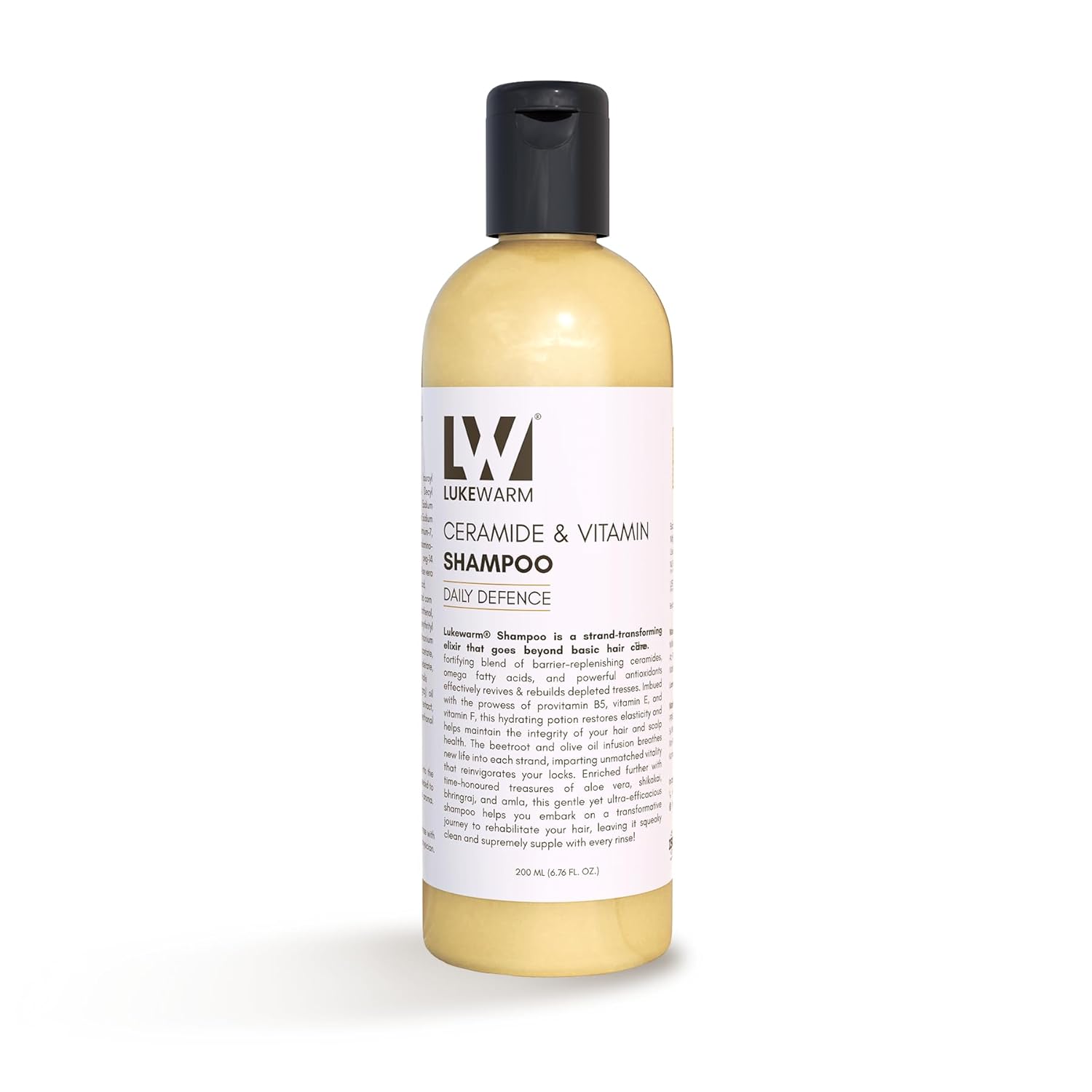 Amazon.com : Lukewarm Ceramide & Vitamin Daily Defence Shampoo, 200ml ...