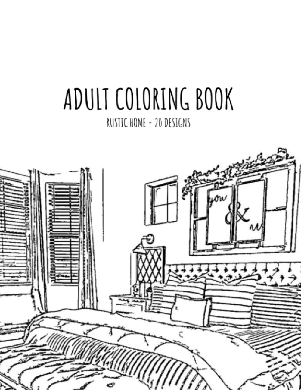 Buy Adult Coloring Book "Rustic" Organization | 20 Coloring Sheets ...