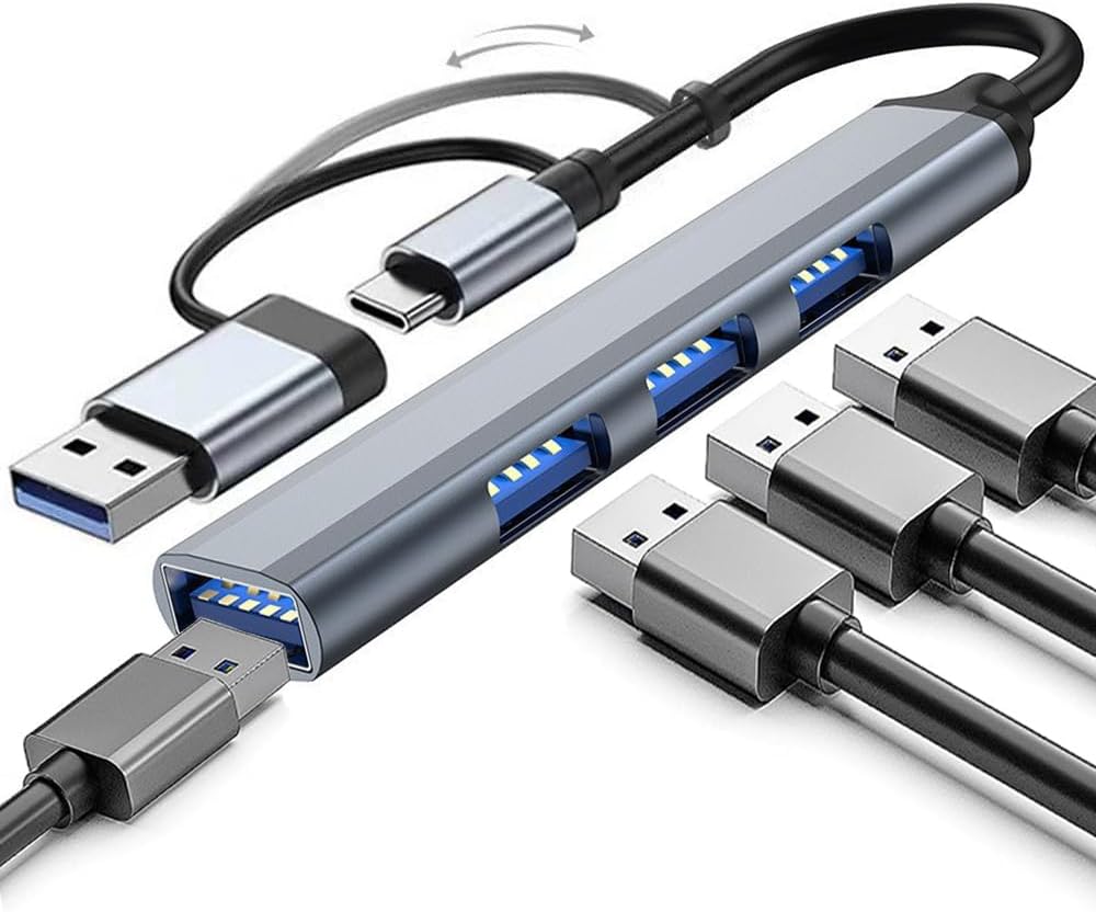 Hub USB, Hub de données Ultra-Mince USB 3.0 à 4 Ports, Adaptateur ...