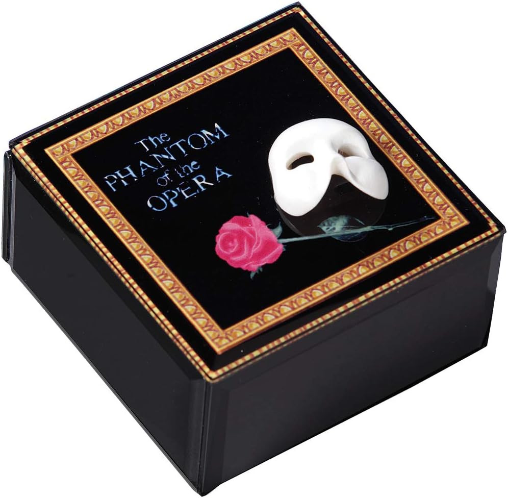 Amazon.com: The Phantom of The Opera™ Mask and Rose Glass Music Box by ...