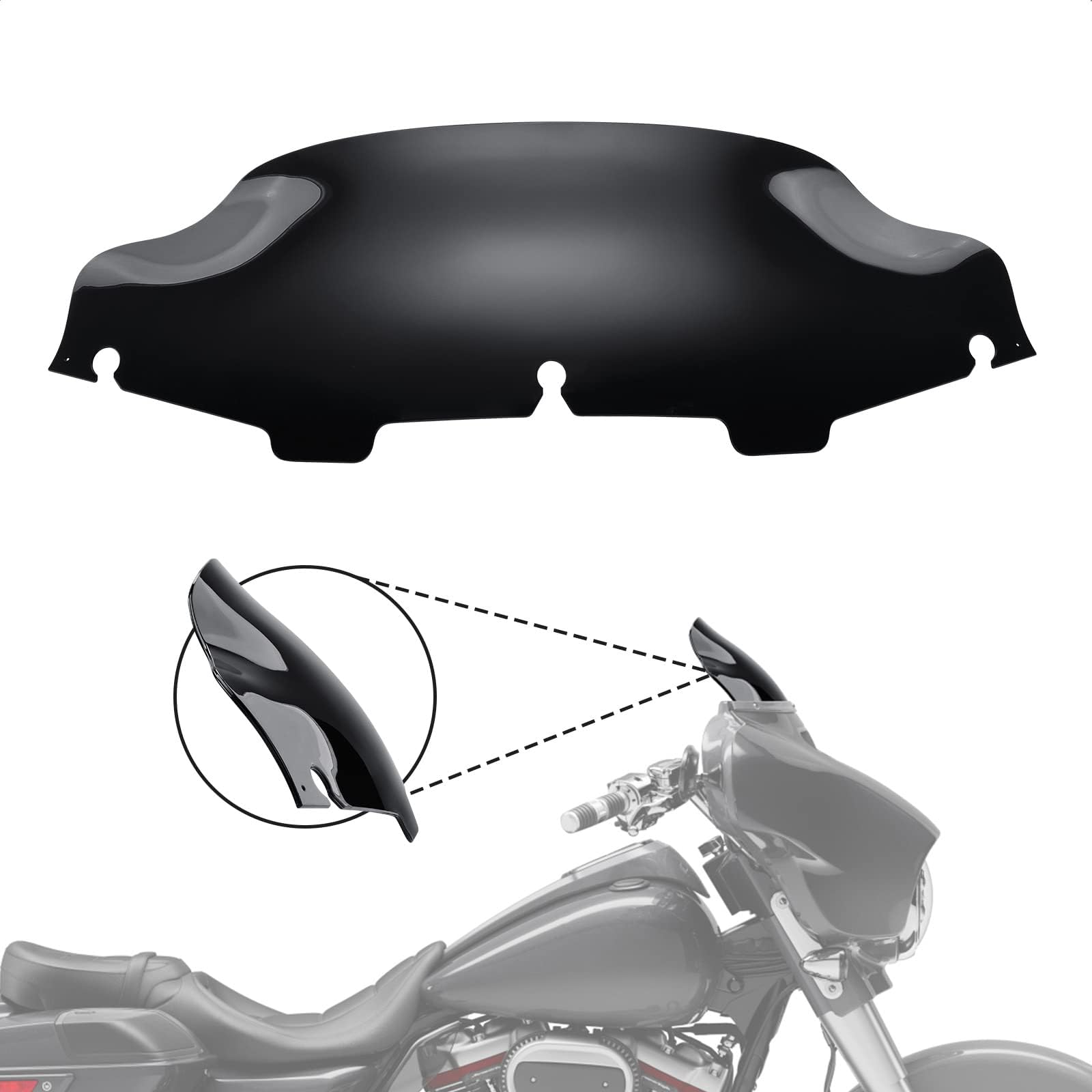 Amazon.com: Bravema Motorcycle 6 inch Windshield Windscreen Fit for ...