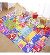 Amazon.com: Kids Rugs for Playroom, ABC Alphabet Numbers Classroom Rug ...