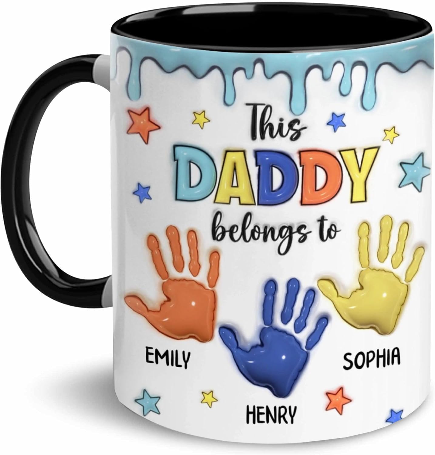 Amazon.com: LOVELYPOD Custom Dad Mug with Kids Names, This Daddy ...