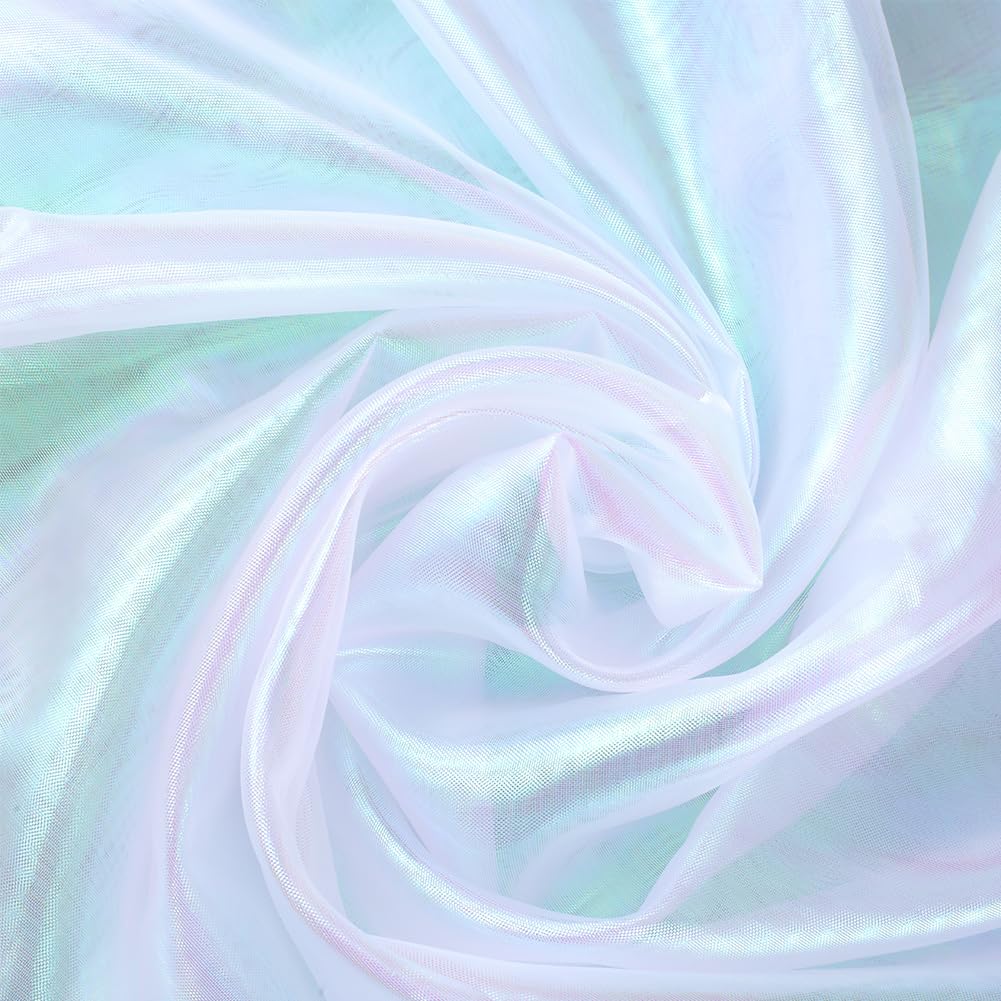Amazon.com: GORGECRAFT 3.3 Yards Magic Rainbow Laser Gradient Organza ...