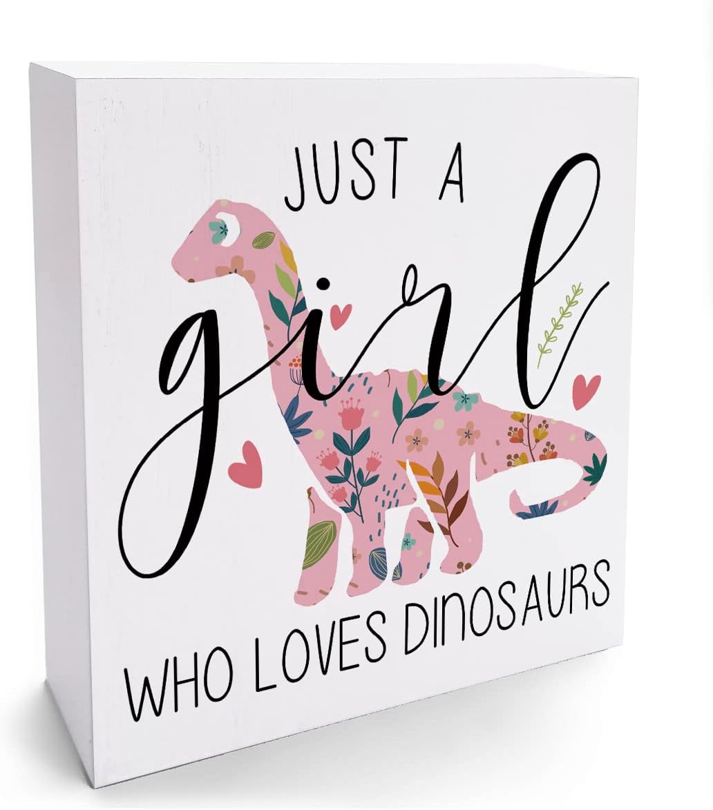 Amazon.com : Funny Dinosaur Sign Dinosaur Gifts Desk Decor Wooden Box ...