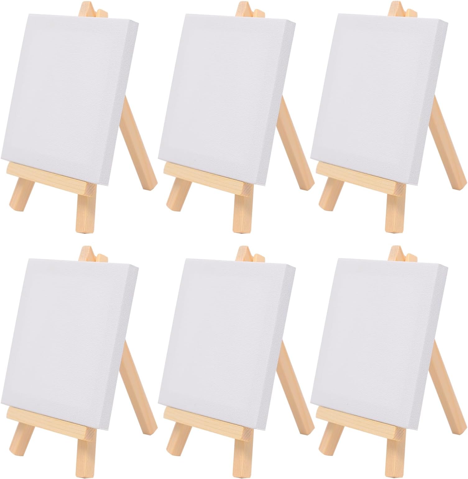 6 Pack Mini Canvas and Easel, Mini Canvas,Canvas and Easel Set, Easter ...