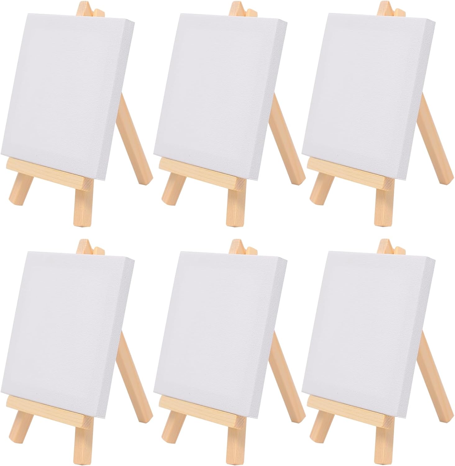FORYNXHWIN Mini Canvas Easel Set - 6 Pre-Stretched, Primed Art Boards ...