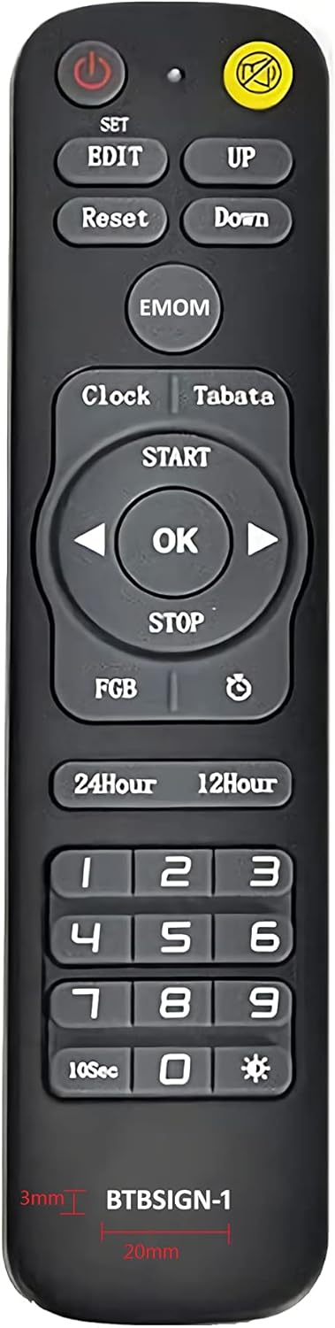 Amazon.com : Remote Control Gym Workout Countdown Clock Interval Timer Wall Clock Fitness ...