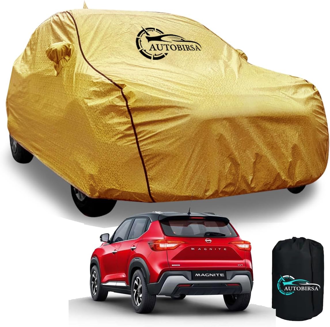 AUTOBIRSA Waterproof Car Body Cover for Nissan Magnite with Mirror and ...