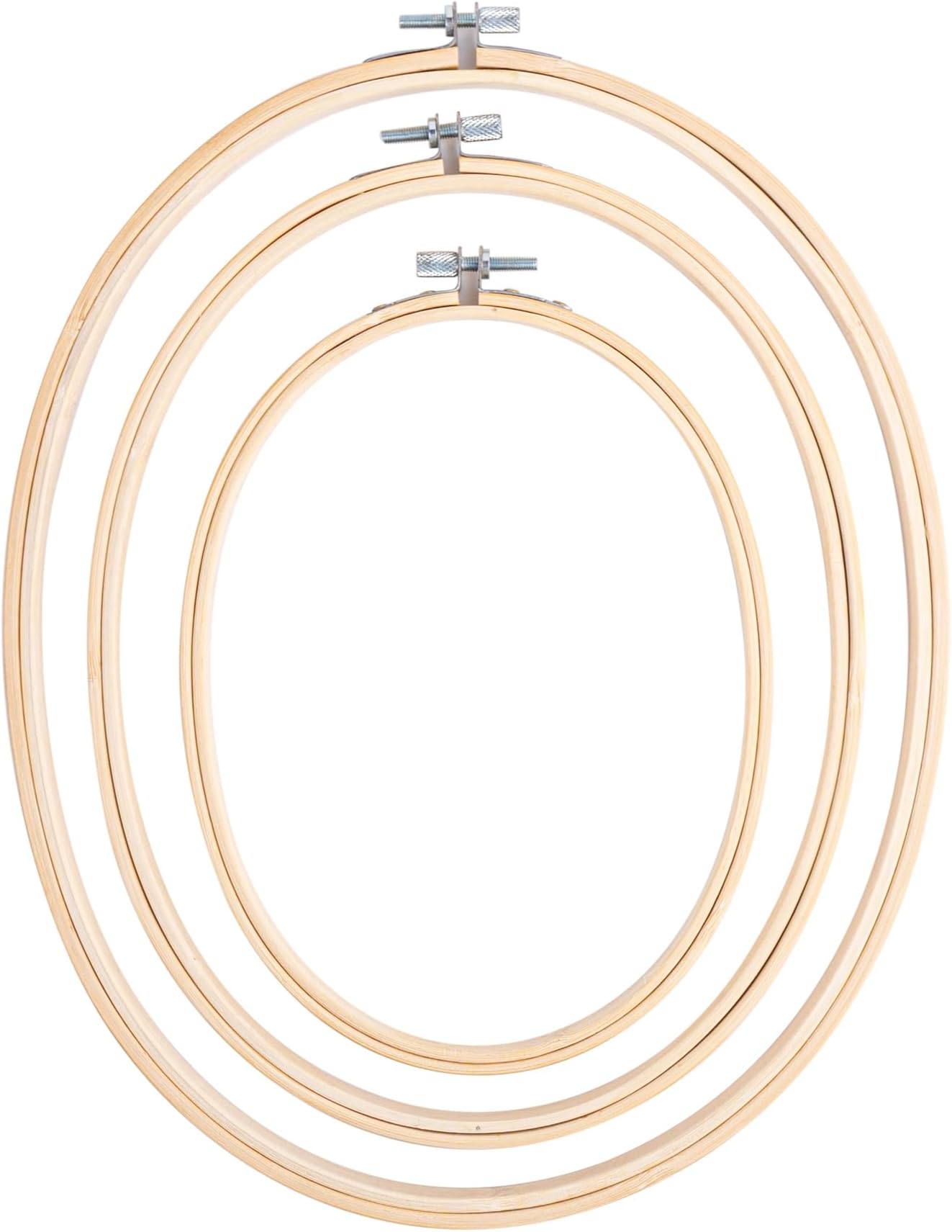 Amazon.com: LoveinDIY Embroidery Hoops Beech Wooden Stitch Hoop Oval ...