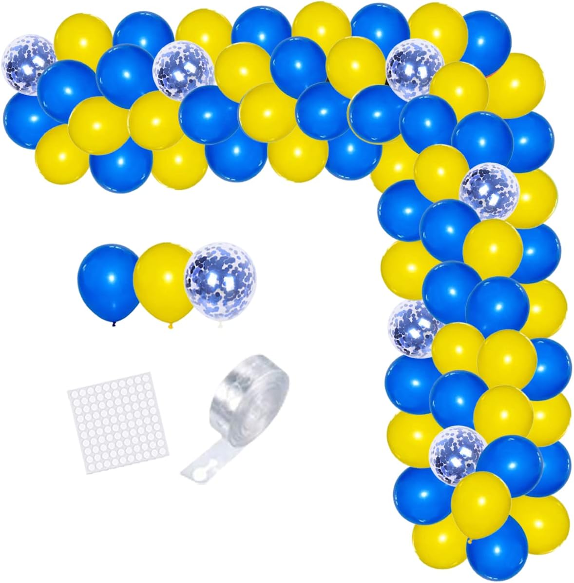 Amazon.com: AnnoDeel 50 Pcs 12inch Yellow and Blue Balloons,Yellow Balloons and Blue Balloons ...