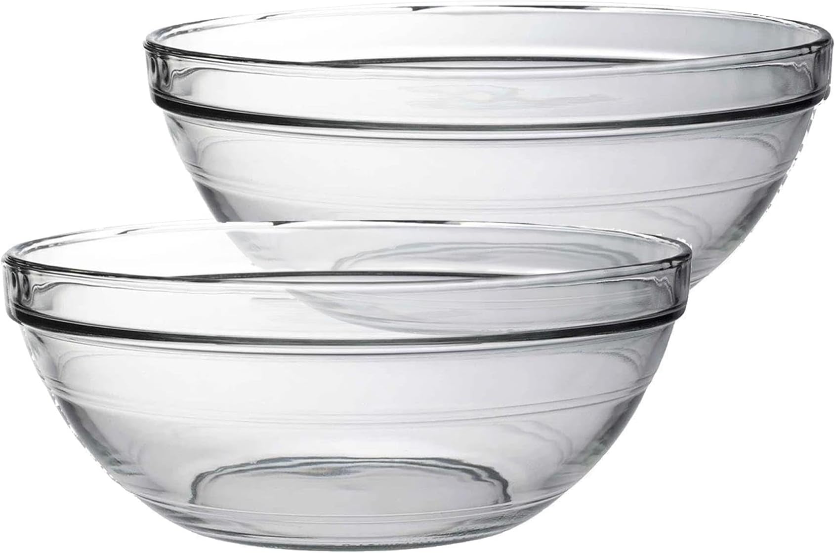 Duralex Lys Glass Stacking Bowls for Mixing, Kitchen, Serving - 31cm ...