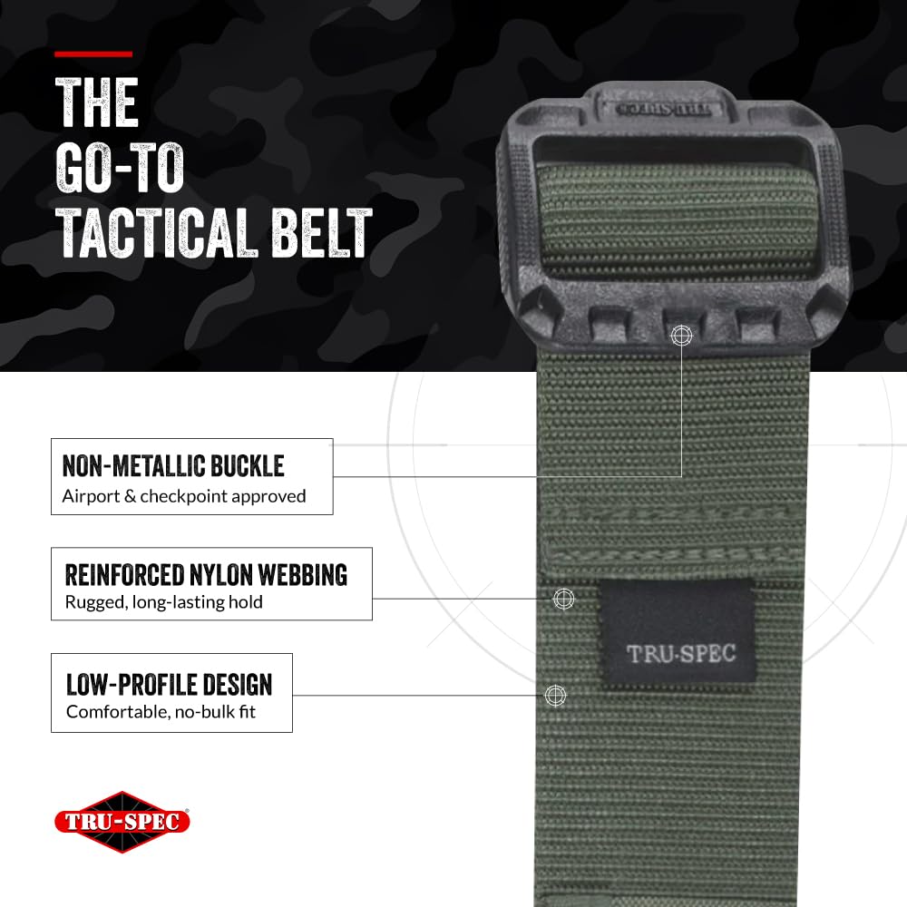 Snapklik.com : Tru-Spec Security Friendly Tactical Belt - Durable, Rip ...