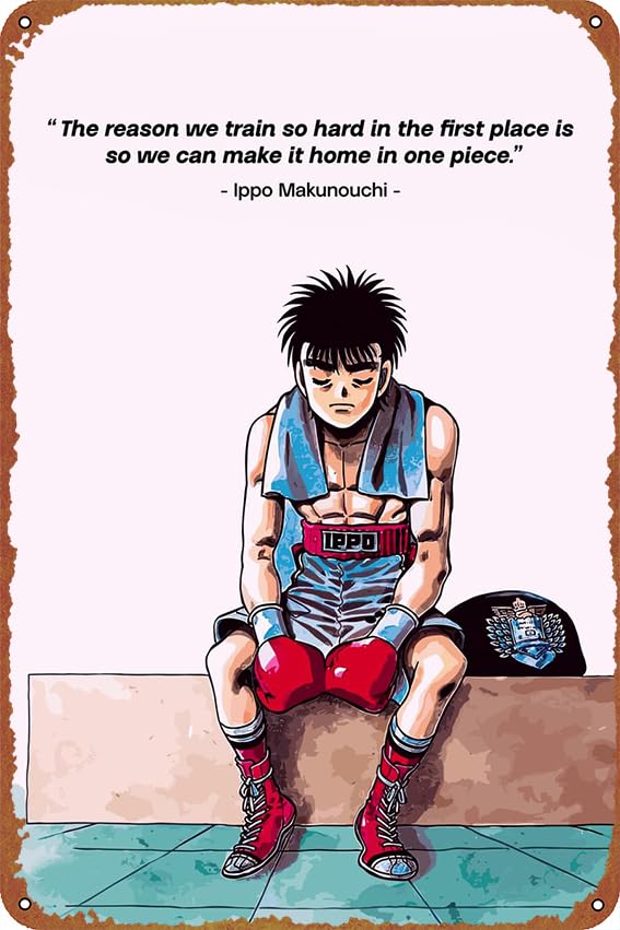Amazon.com : Hajime No Ippo Quotes Vintage tin poster, suitable for ...