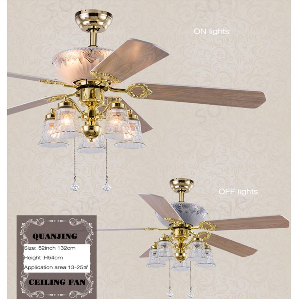 Gold Ceiling Fans With Lights 18" Caged Ceiling Fan With Lights And