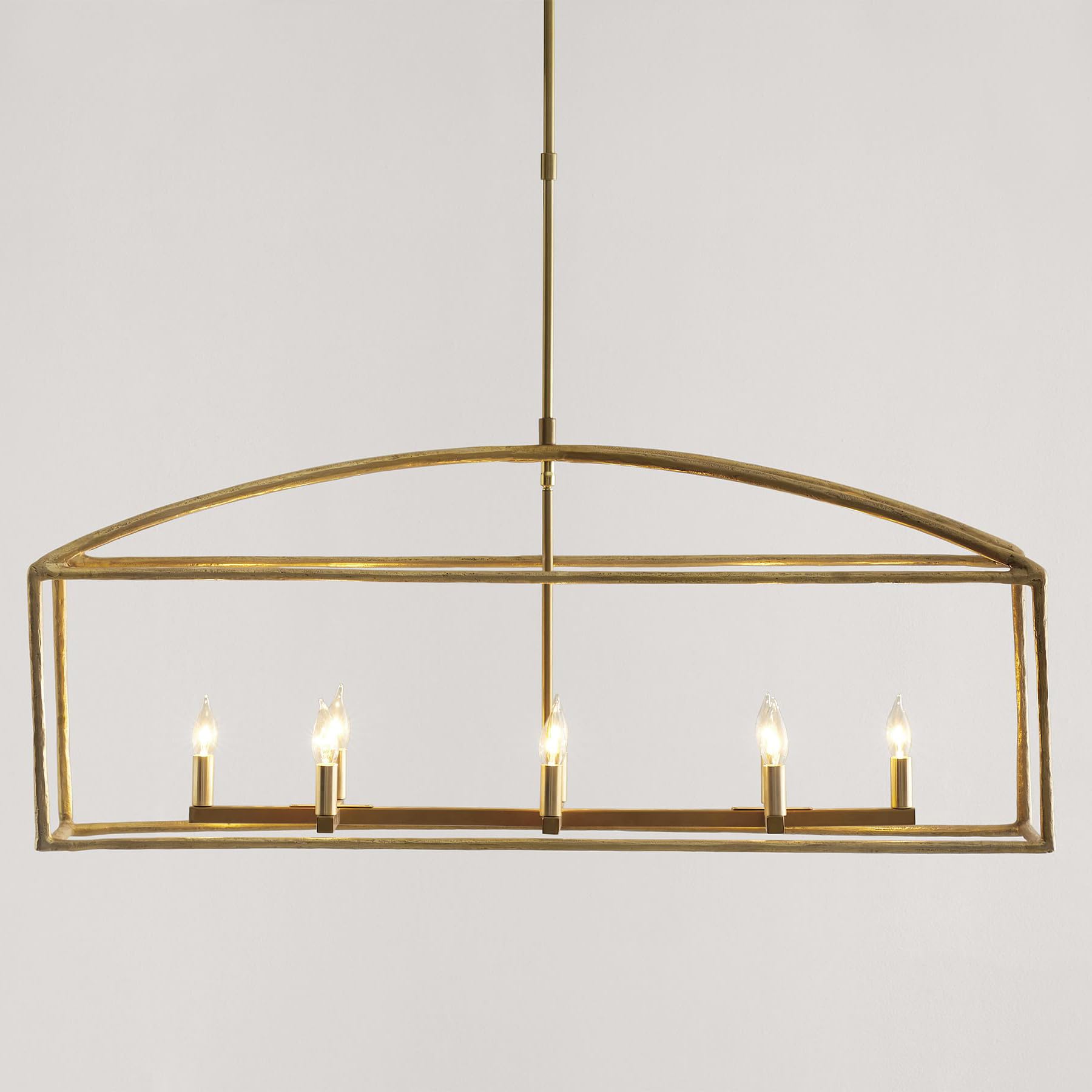 Forge Curve Dining Chandelier, Modern Steel & Aluminum Forged-Iron ...